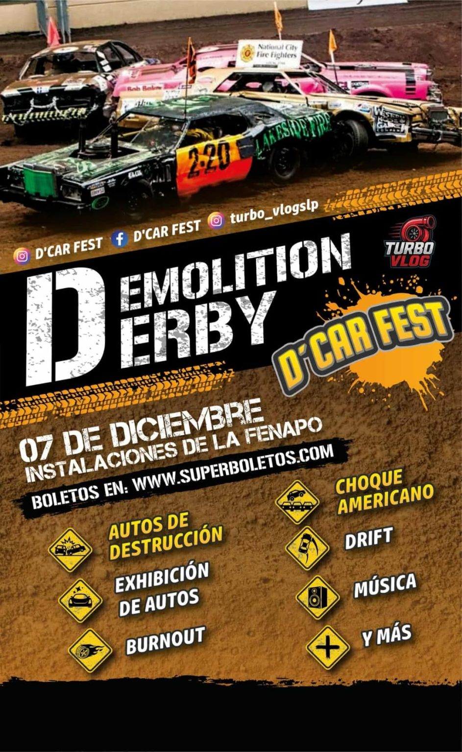 Este 7 de diciembre la FENAPO se prende. Llega el Demolition Derby D ...